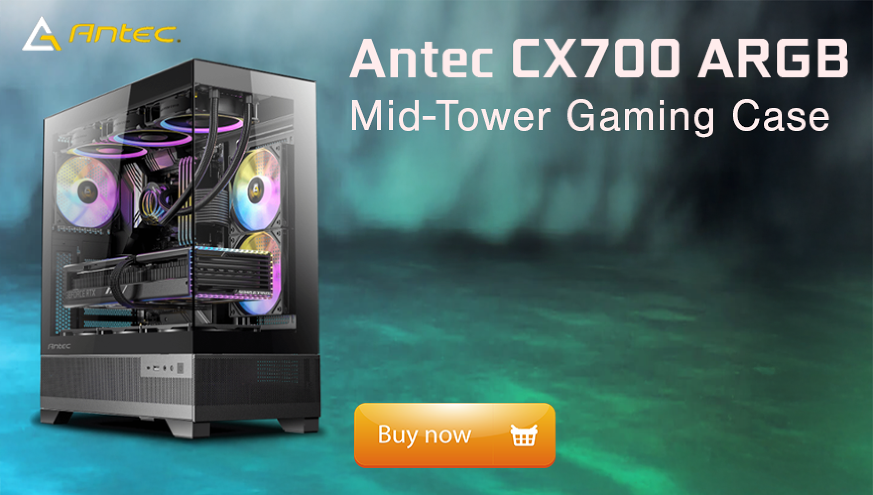 Ant Esports 621 C3 ATX Computer Case with Type C Black