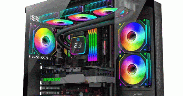 Ant Esports Crystal X4 ARGB Dual-Chamber Gaming Cabinet